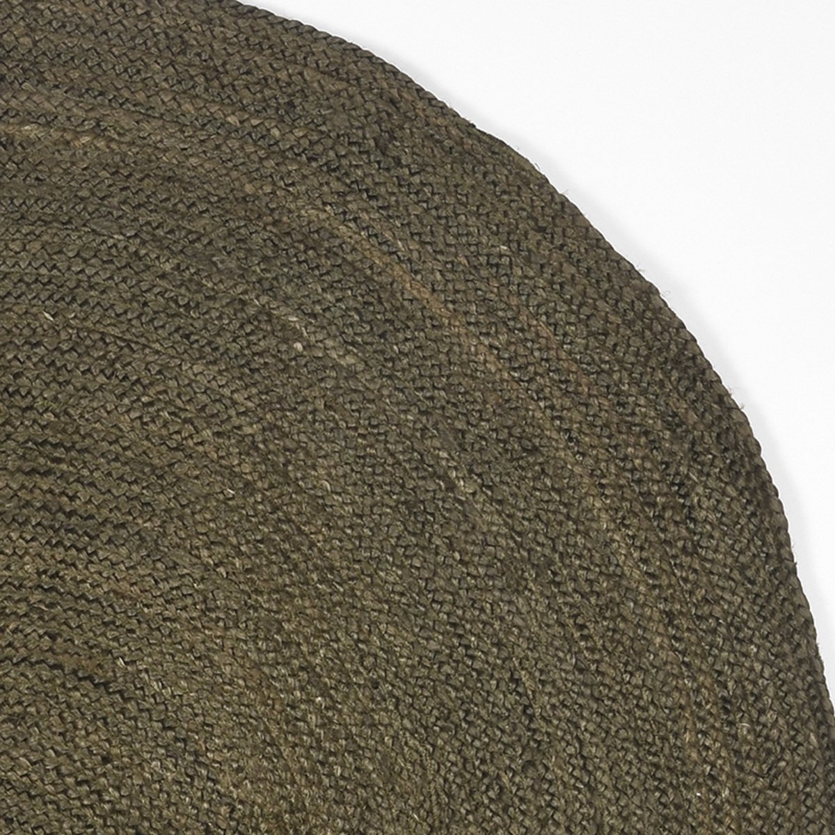 Vloerkleed Jute army green, 120 cm